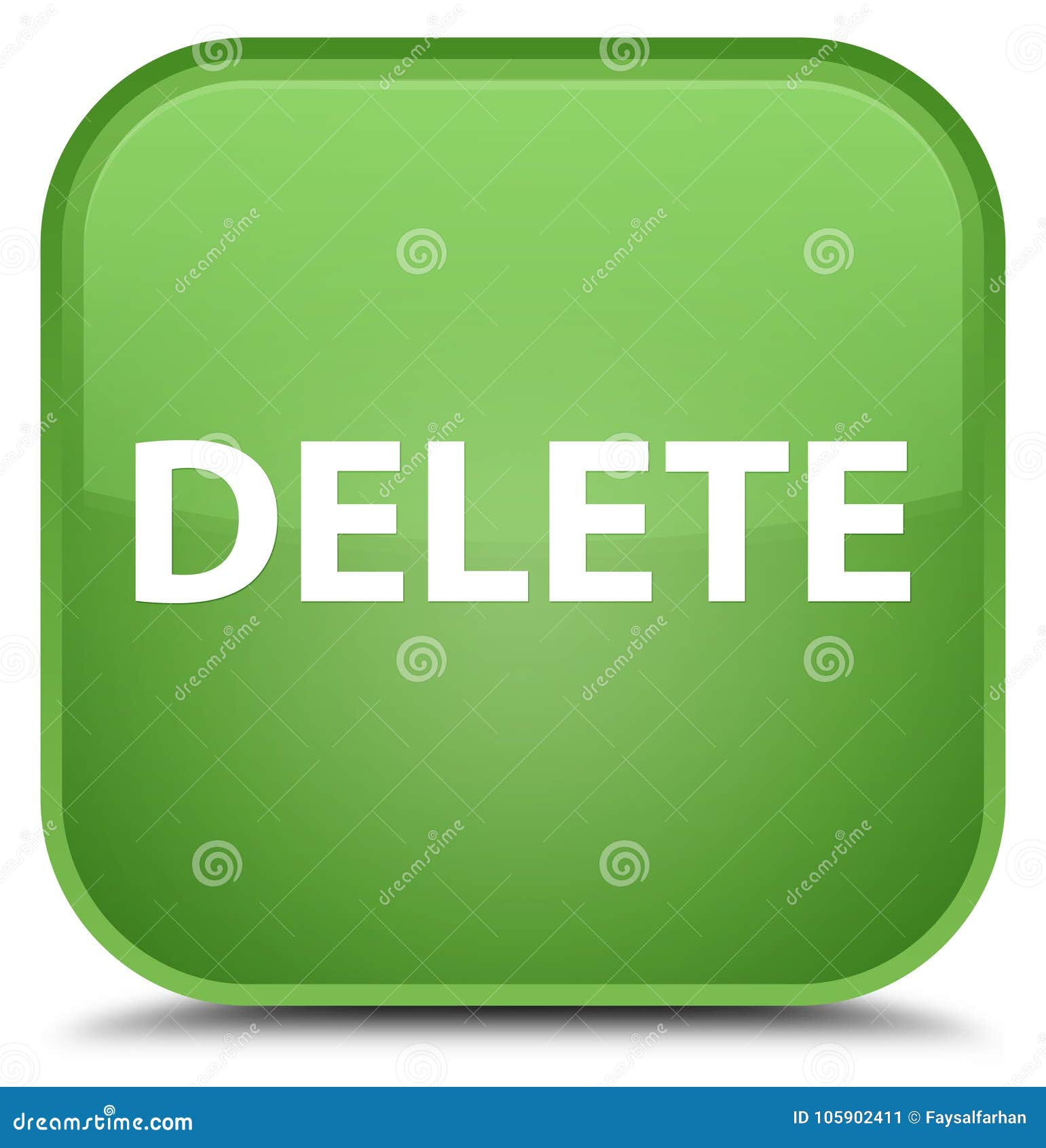 Delete Special Soft Green Square Button Stock Illustration ...