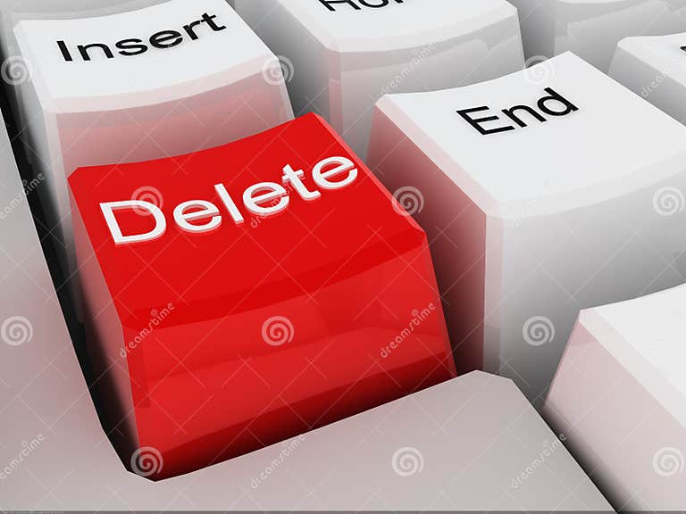 Delete key stock illustration. Illustration of activate - 6264661