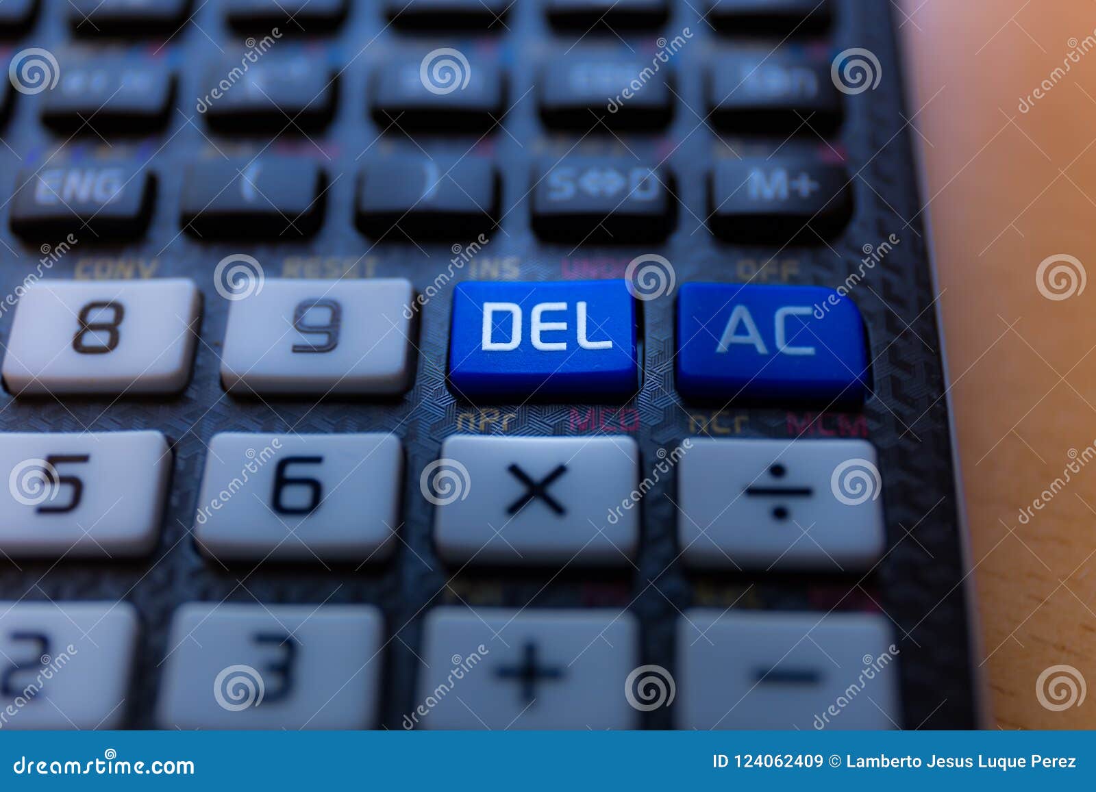 Delete Key from the Keyboard of a Scientific Calculator Stock Image ...