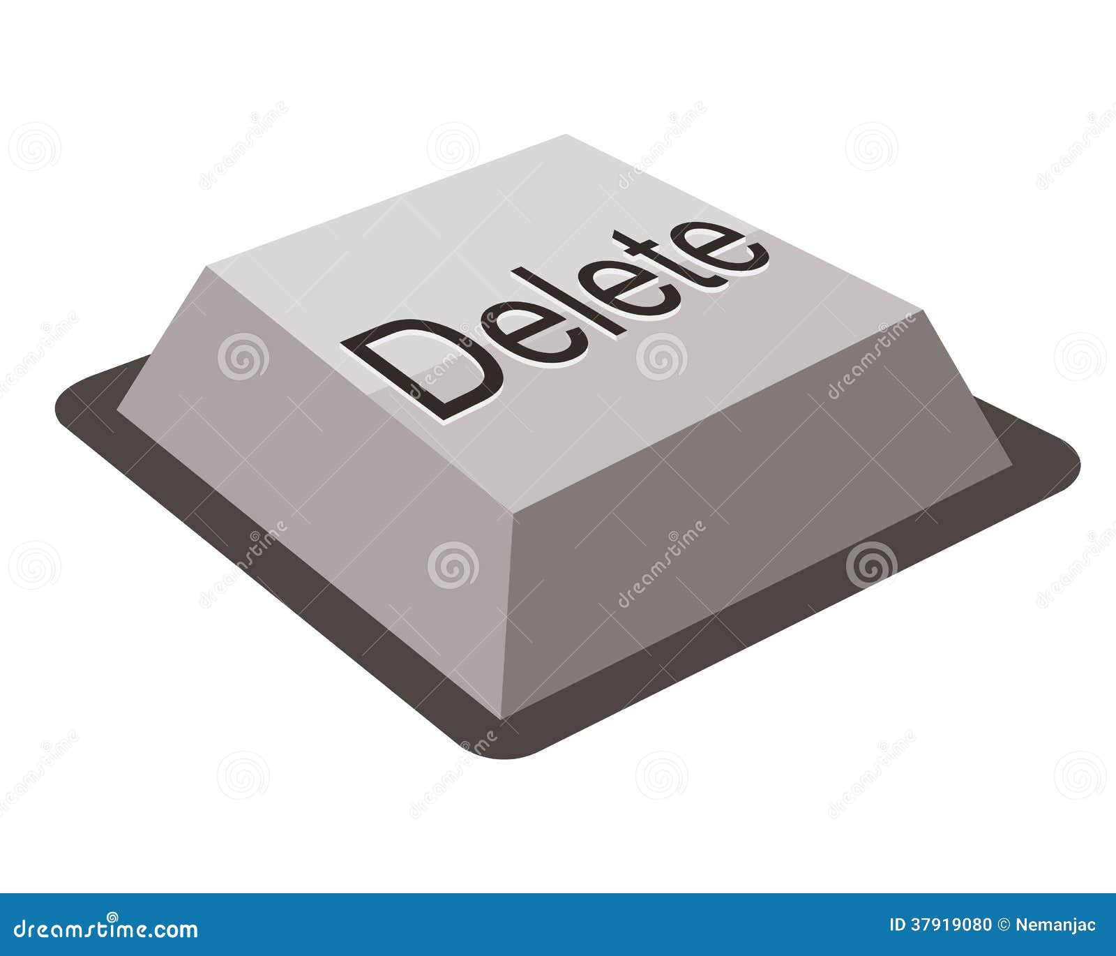 Delete keyboard button stock illustration. Illustration of mail - 37919080