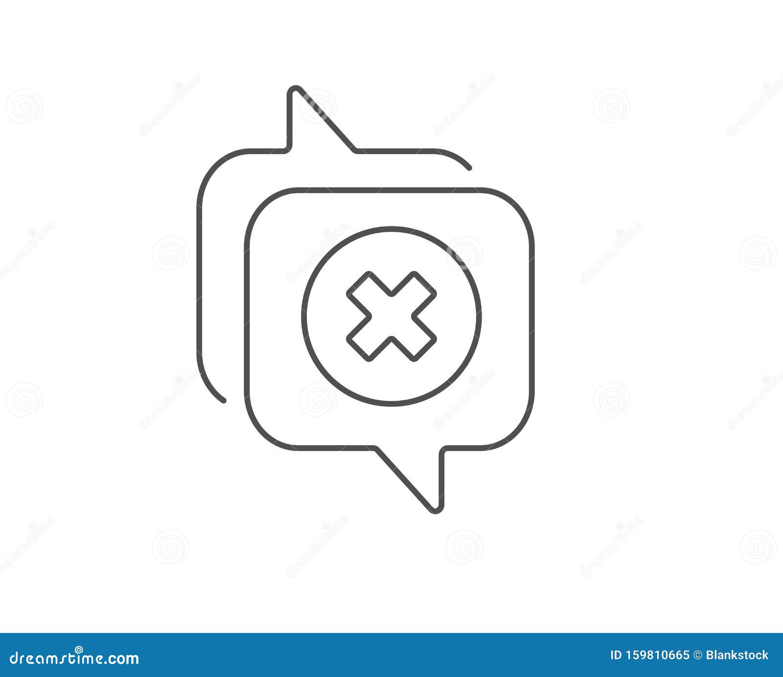 Delete Line Icon. Remove Sign. Vector Stock Vector - Illustration of ...