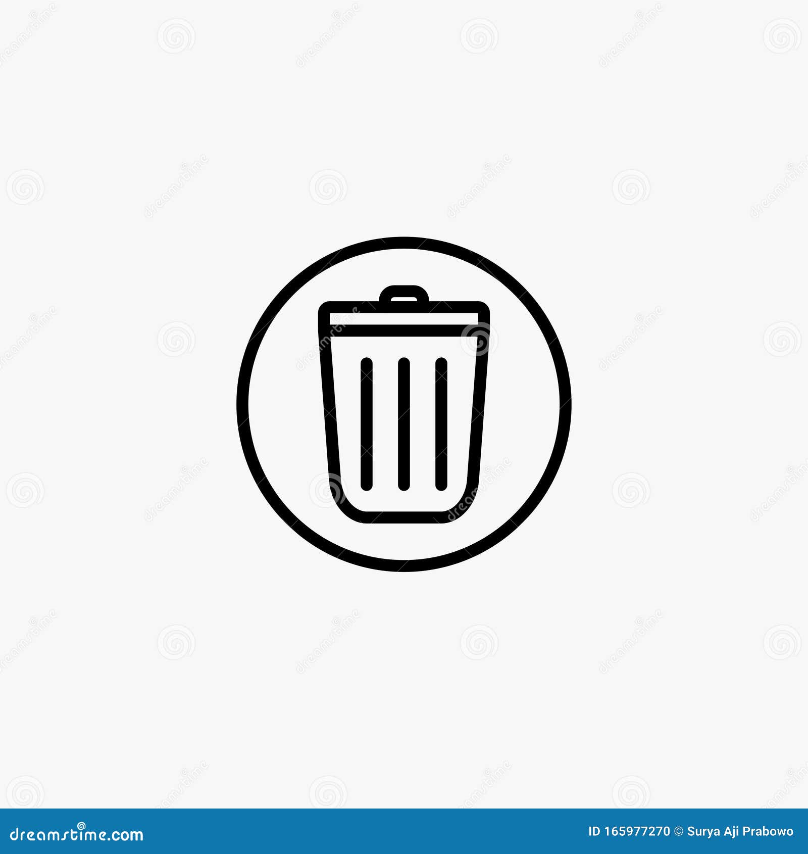 Delete Line Icon Design. Garbage Mark Vector Illustration. Stock Vector ...