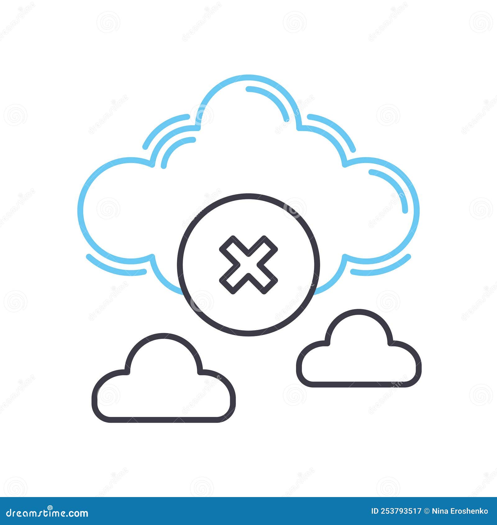 Delete Line Icon, Outline Symbol, Vector Illustration, Concept Sign ...