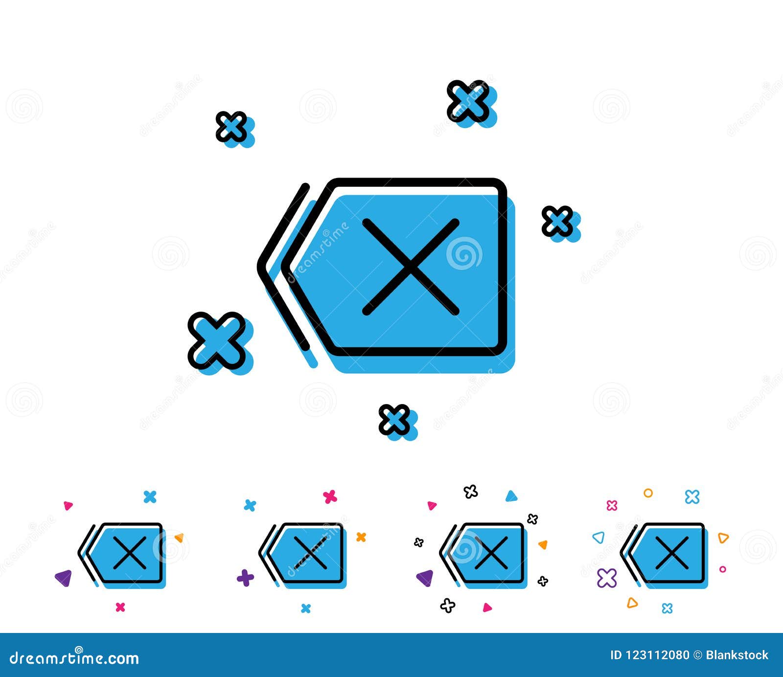 Delete Line Icon. Remove Sign Stock Vector - Illustration of reject ...