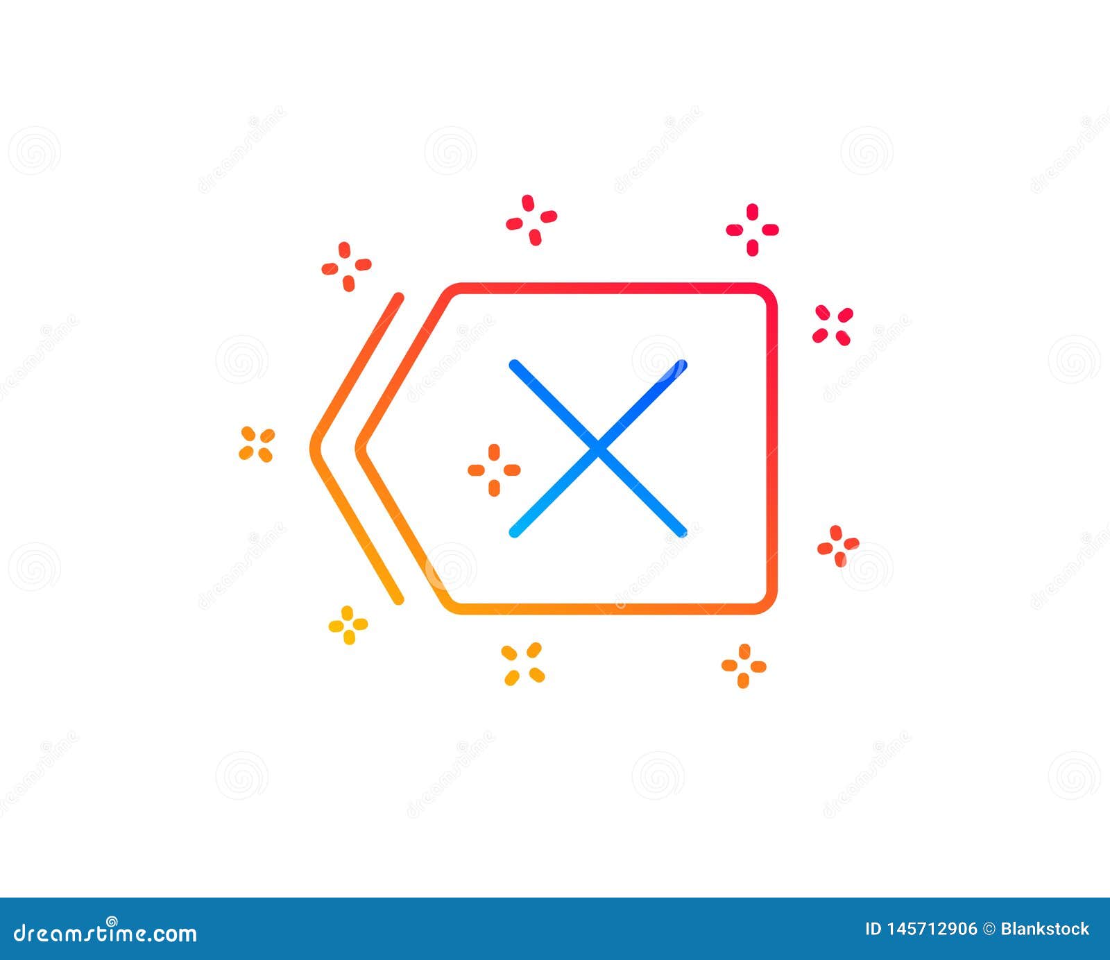 Delete Line Icon. Remove Sign. Vector Stock Vector - Illustration of ...