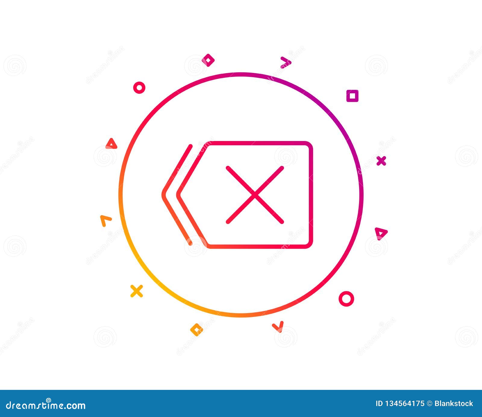 Delete Line Icon. Remove Sign. Vector Stock Vector - Illustration of ...