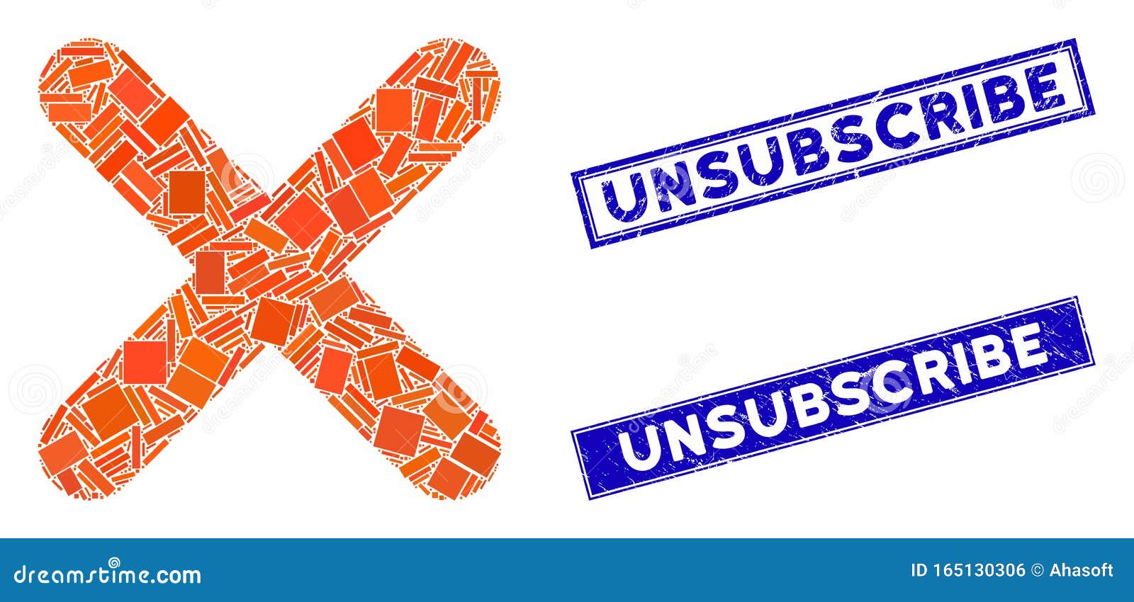 Delete Mosaic and Scratched Rectangle Unsubscribe Watermarks Stock ...