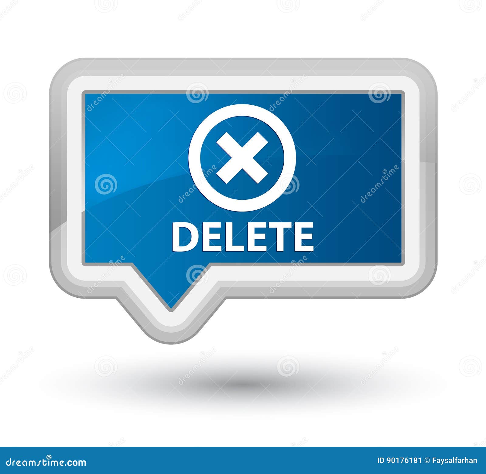 Delete Prime Blue Banner Button Stock Illustration - Illustration of ...