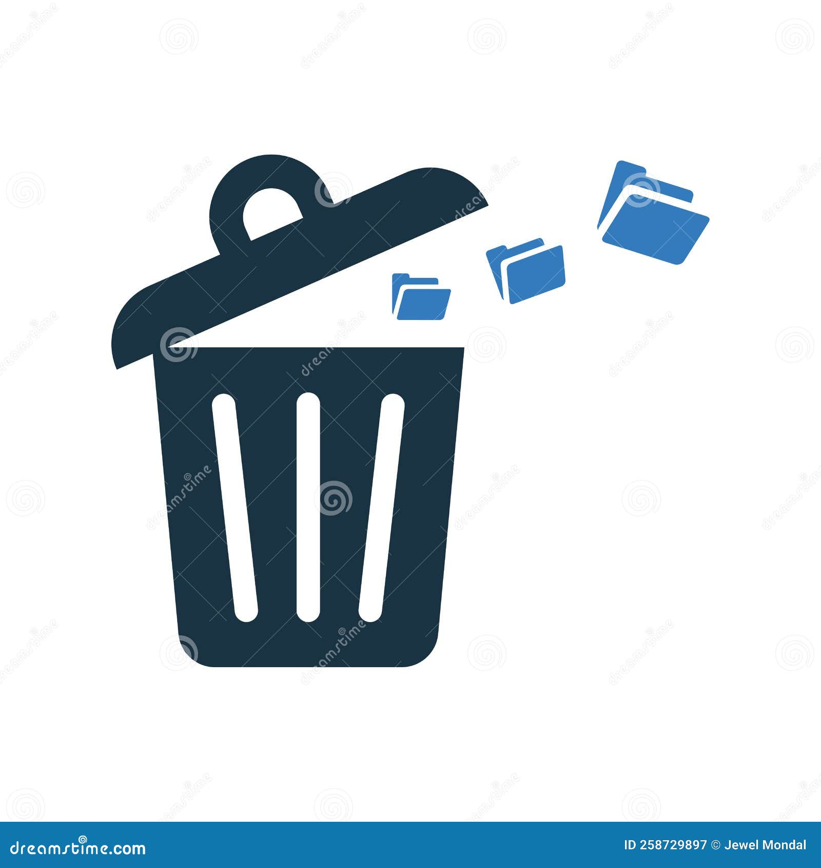 Delete, Recycle, Folder Icon. Editable Vector Graphics Stock ...