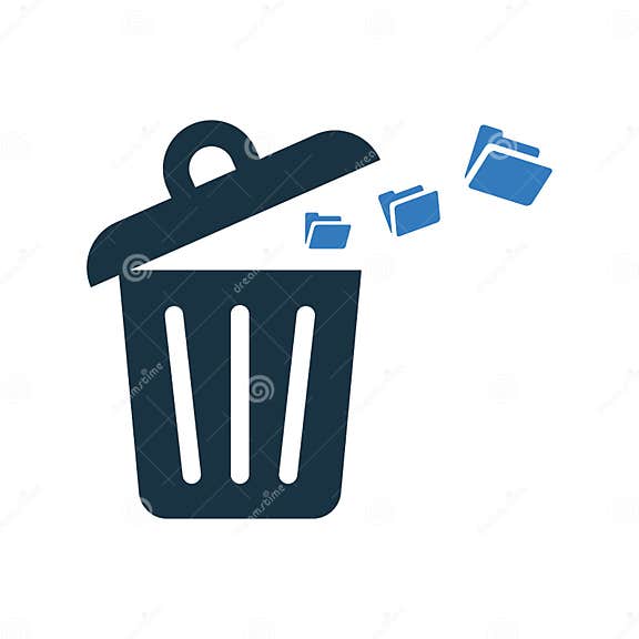 Delete, Recycle, Folder Icon. Editable Vector Graphics Stock ...