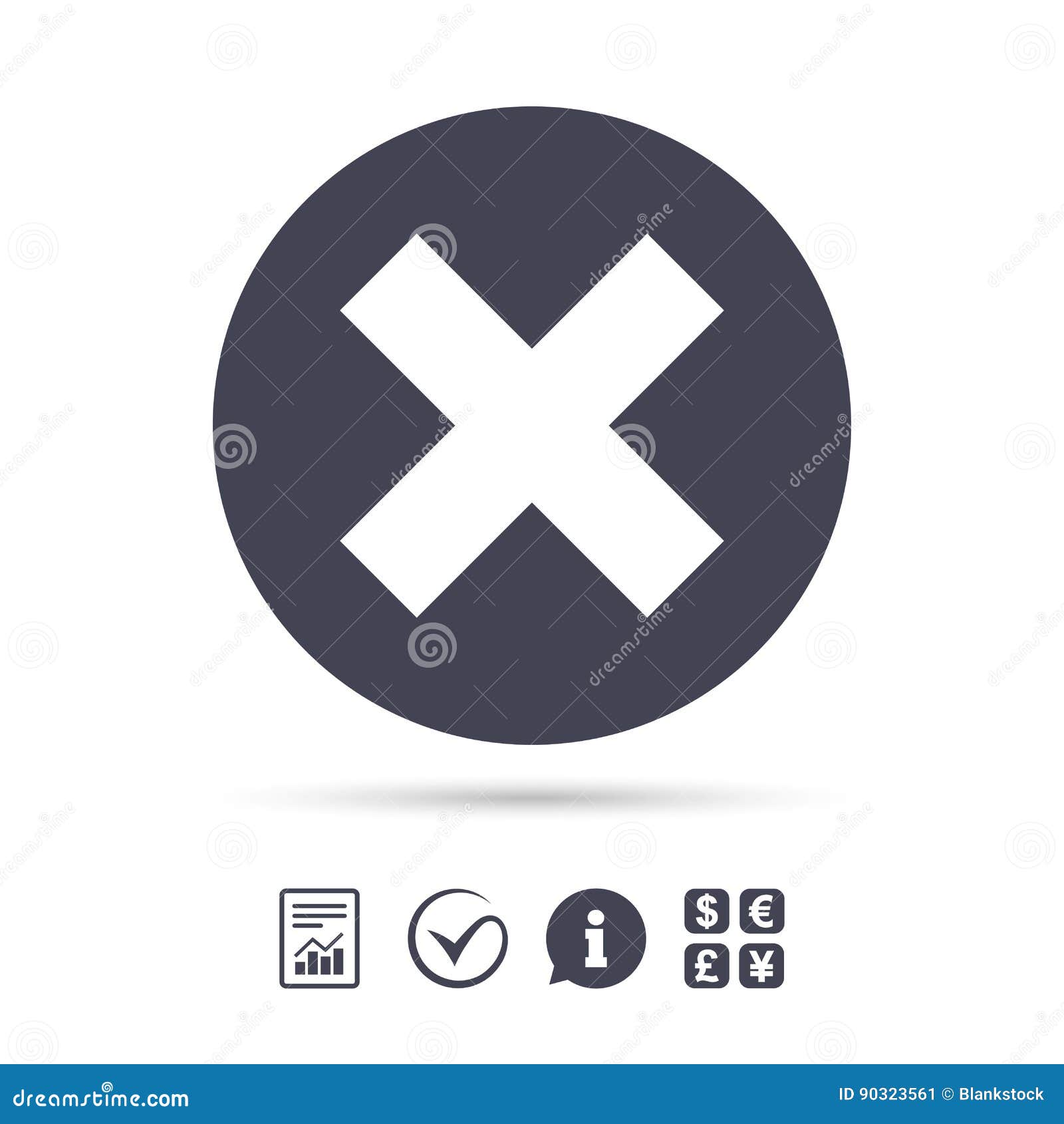 Delete Sign Icon. Remove Button Stock Vector - Illustration of speech ...