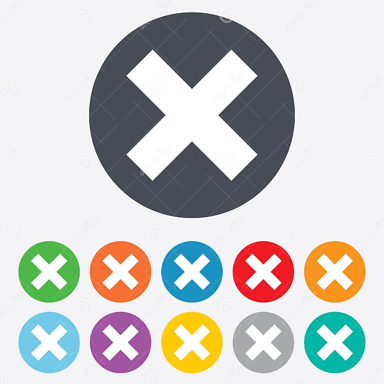 Delete Sign Icon. Remove Button Stock Illustration - Illustration of ...