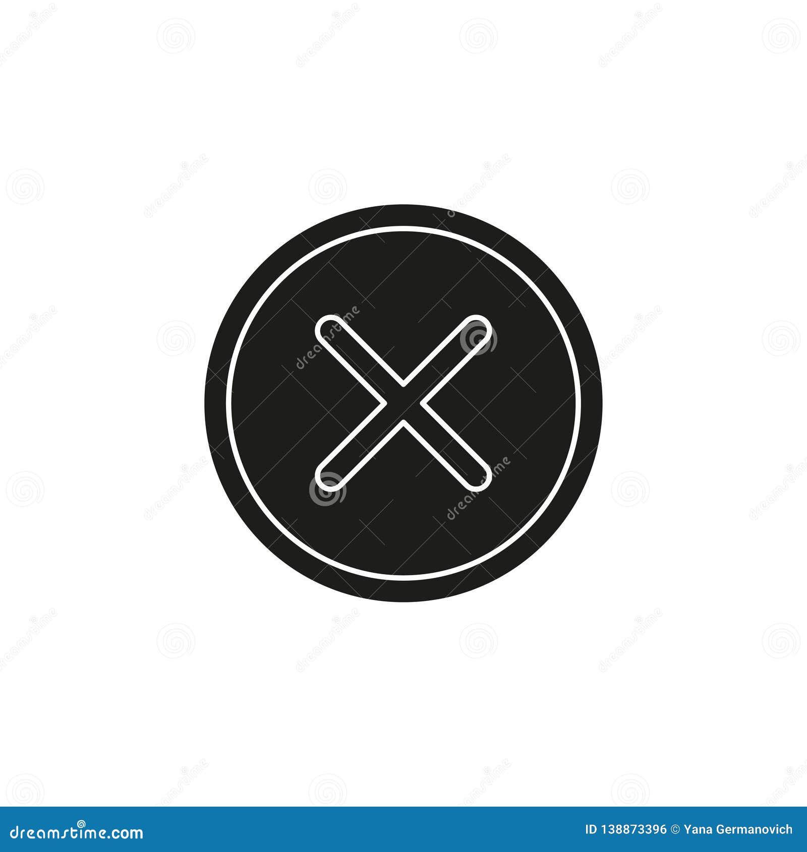 Delete Sign, Icon. Remove Button Stock Illustration - Illustration of ...