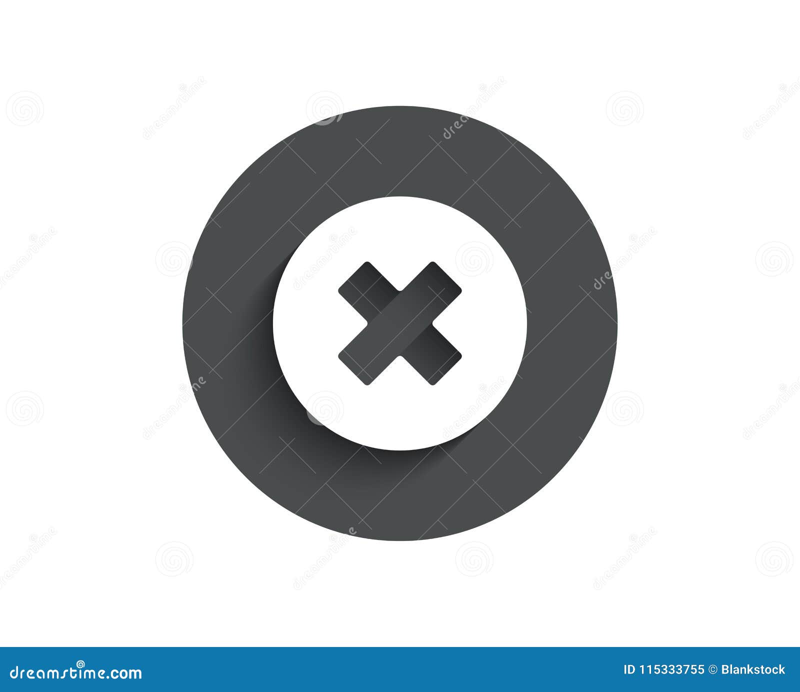 Delete Simple Icon. Remove Sign Stock Vector - Illustration of flat ...