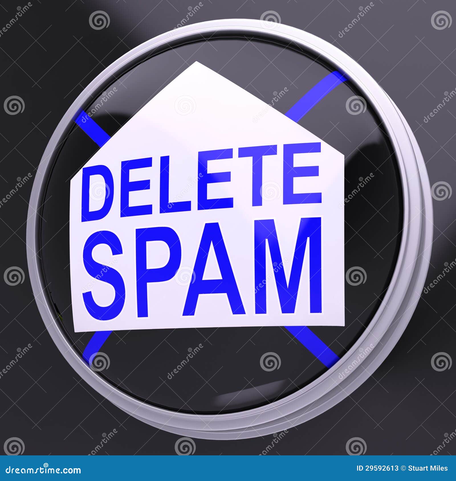 Delete Spam Shows Unwanted Undesired Trash Mail Stock Illustration ...