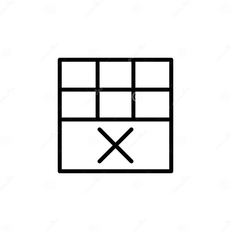Delete Table Icon Design Line Style. Perfect for Application, Web, Logo ...