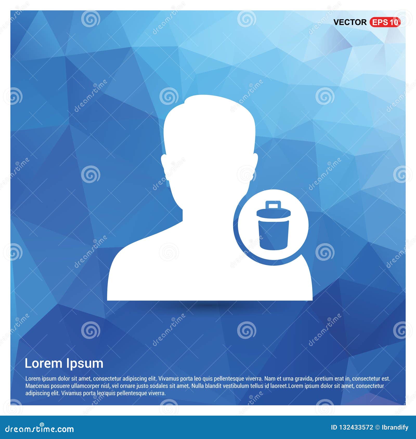 Delete user icon stock vector. Illustration of member - 132433572