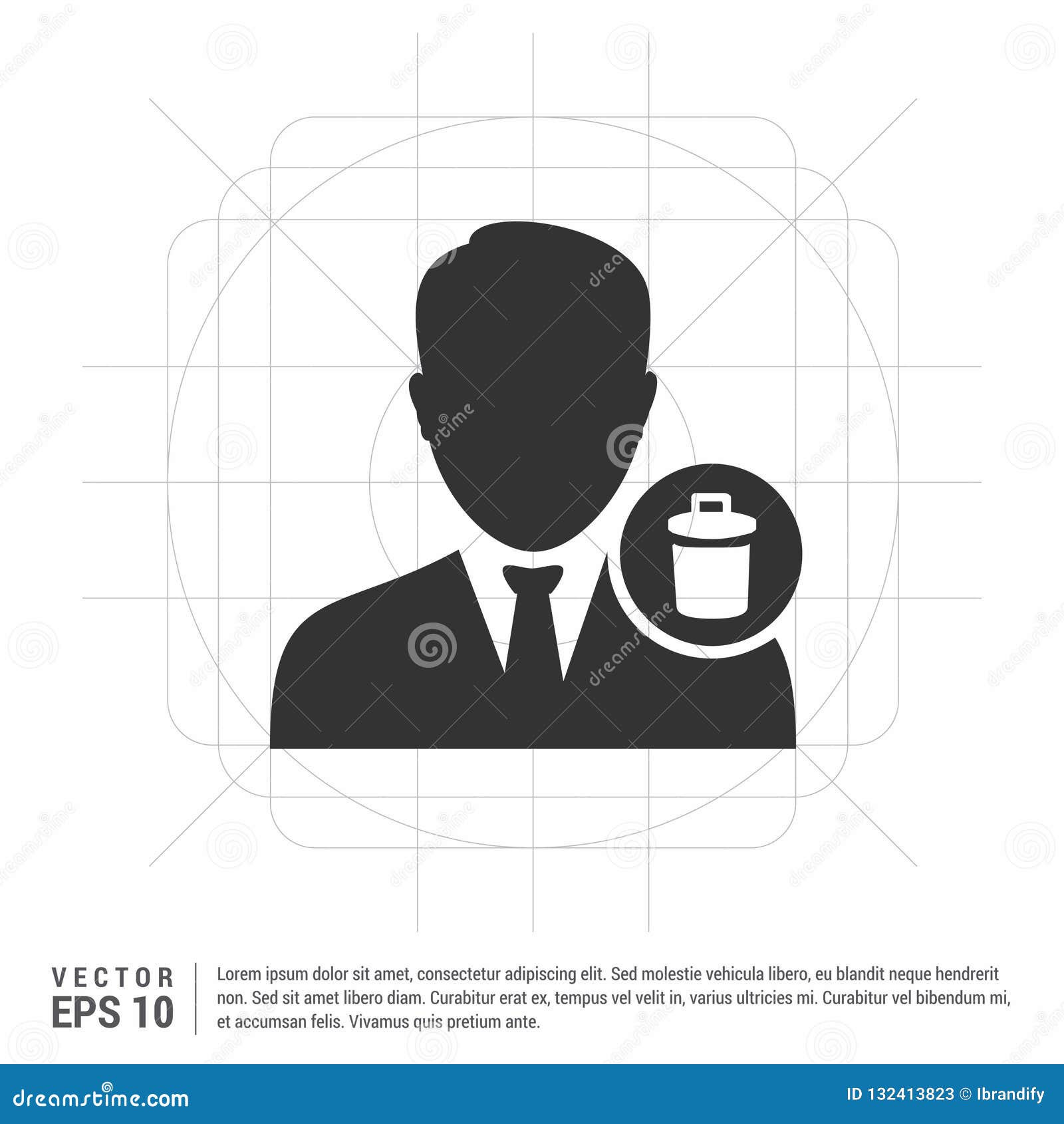 Delete user icon stock vector. Illustration of avatar - 132413823