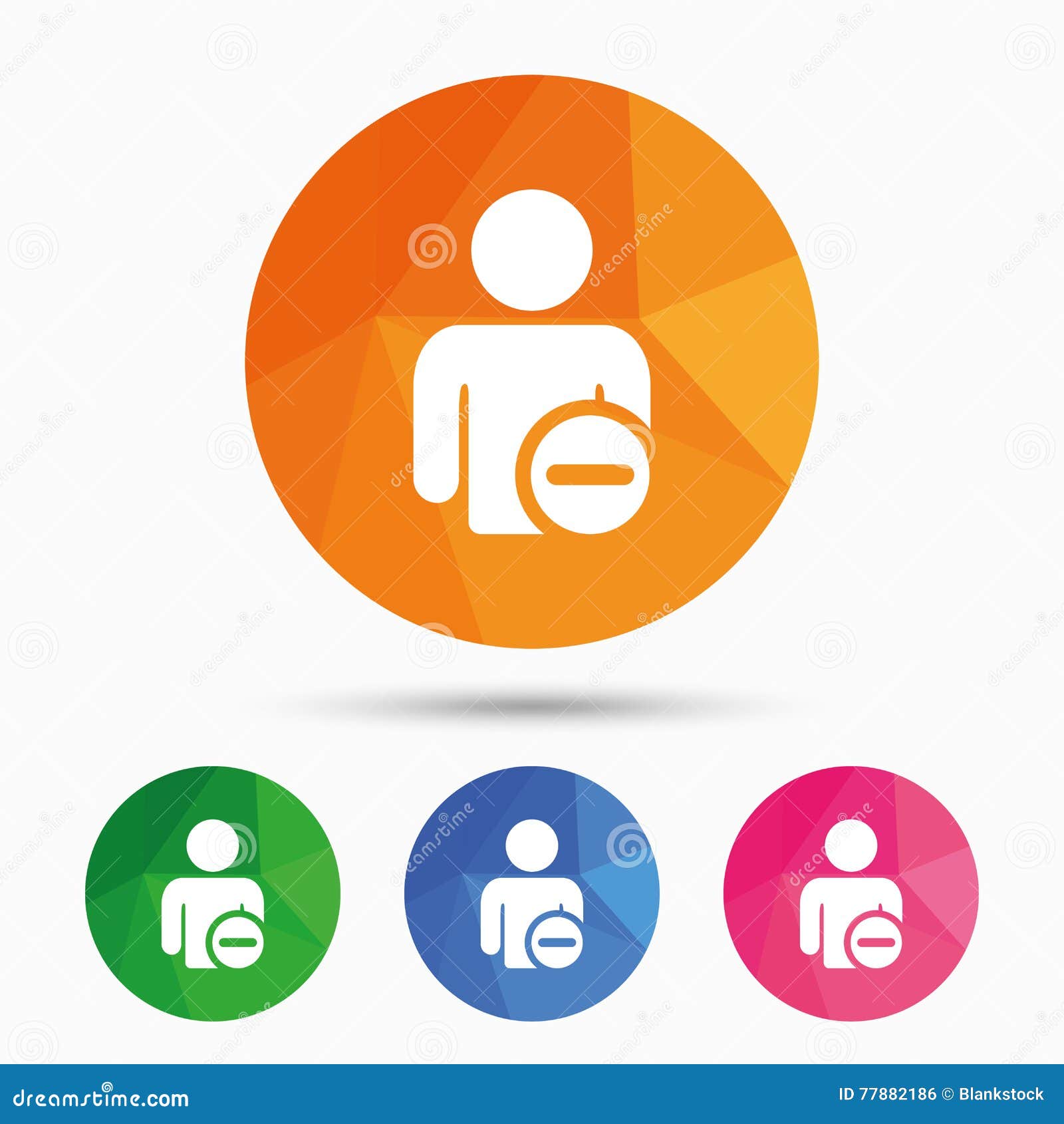 Delete User Sign Icon. Remove Friend Symbol Stock Vector - Illustration ...