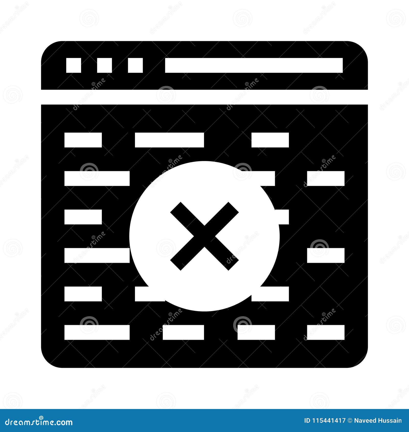 Delete glyphs icon stock illustration. Illustration of collection - 115441417