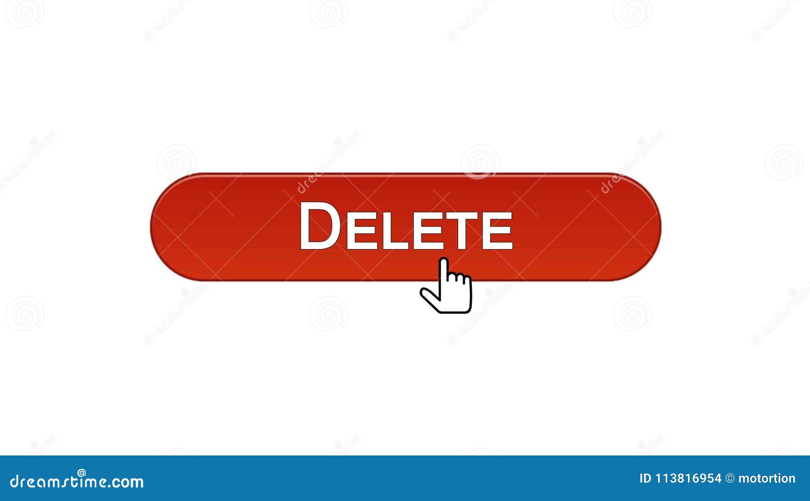 Delete Web Interface Button Clicked with Mouse Cursor, Wine Red Color ...
