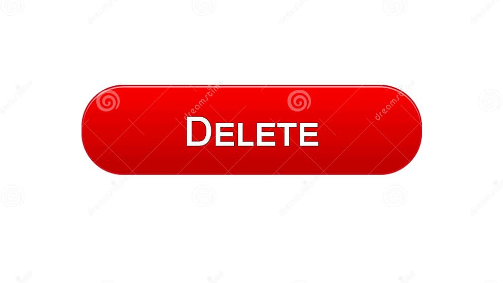 Delete Web Interface Button Red Color Design, Recycling App, Erase ...