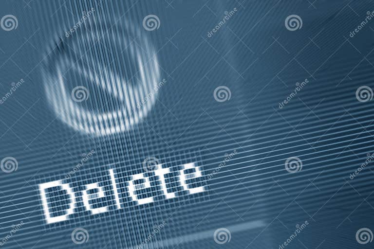 Delete Word on Computer Monitor Stock Illustration - Illustration of ...