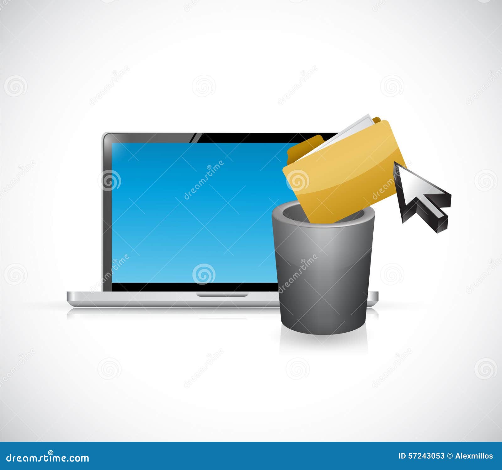 Deleting Files from Computer. Illustration Design Stock Illustration ...
