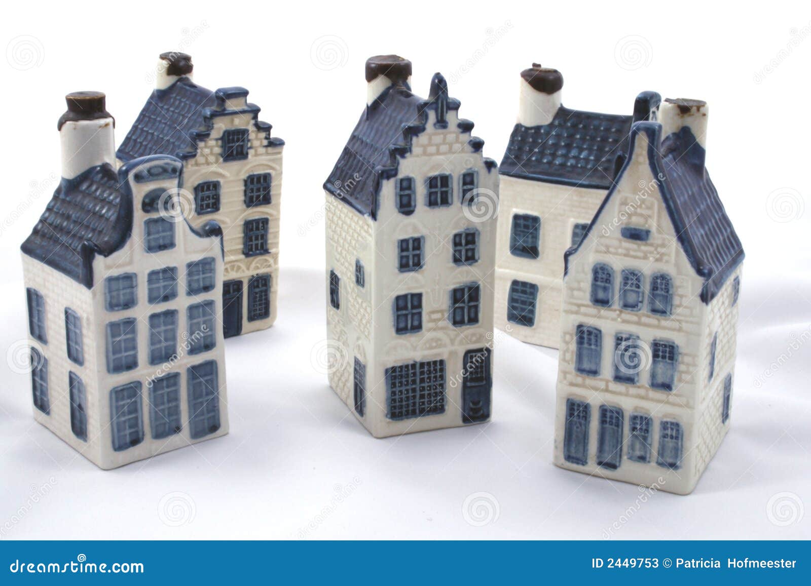 Delft blue houses stock image. Image of pottery, blue - 2449753