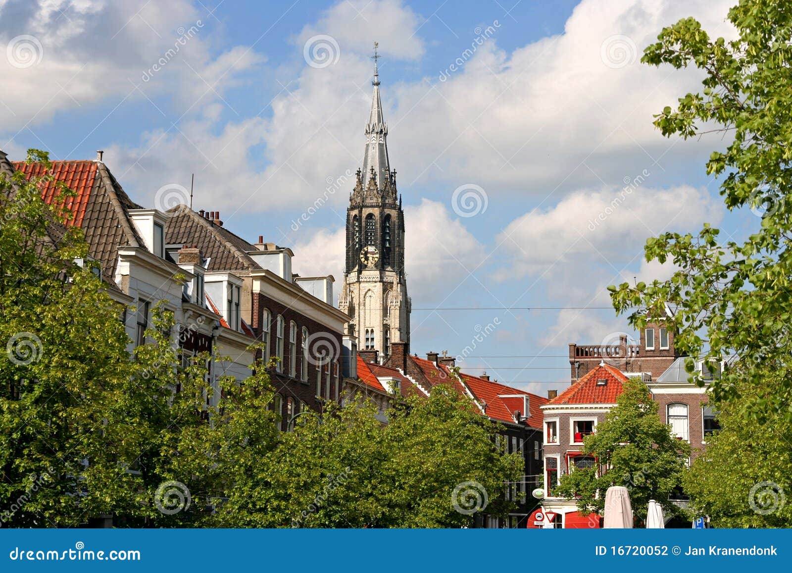 Delft Church Tower stock photo. Image of church, tower - 16720052