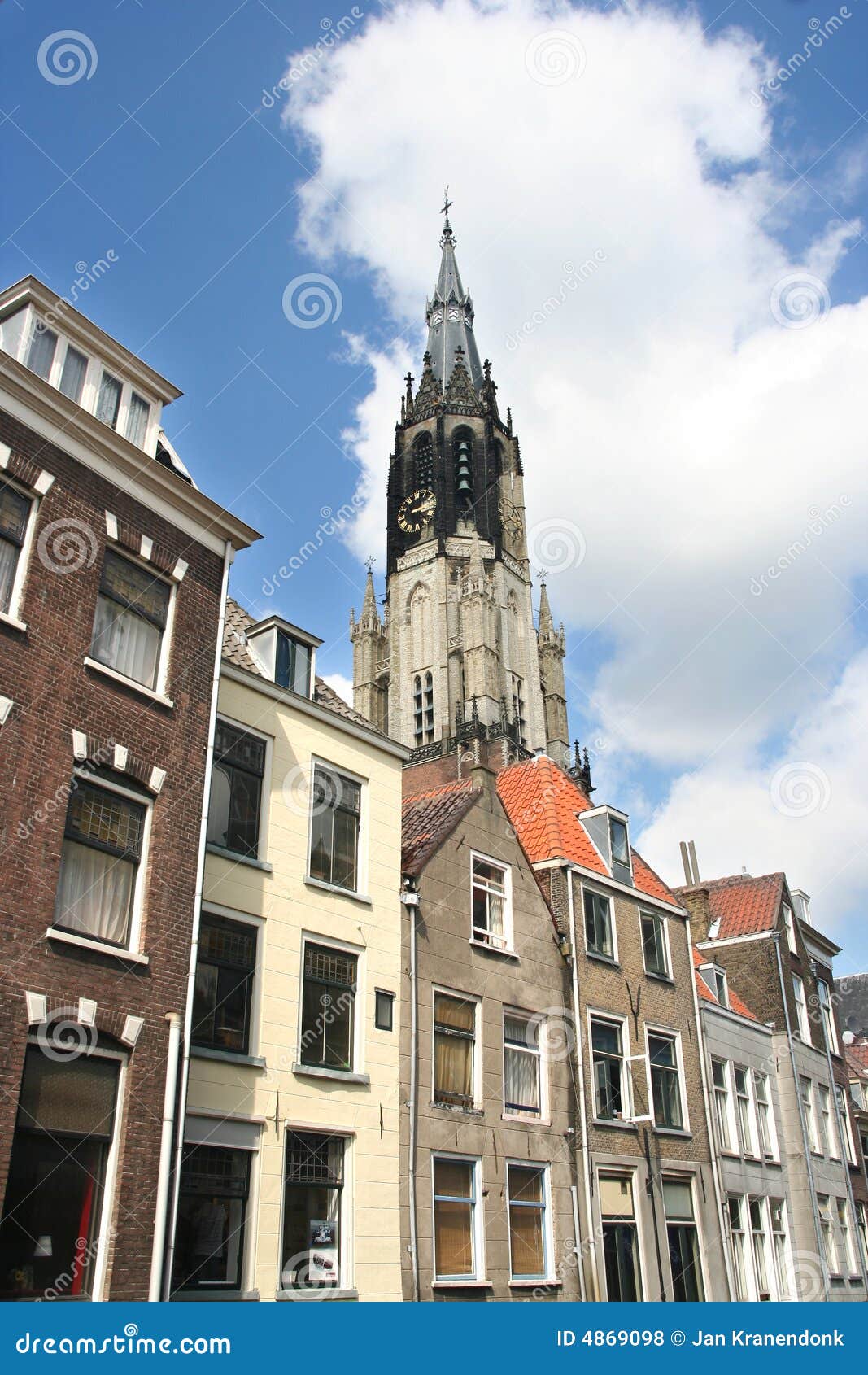 Delft Church Tower stock photo. Image of holland, architecture - 4869098