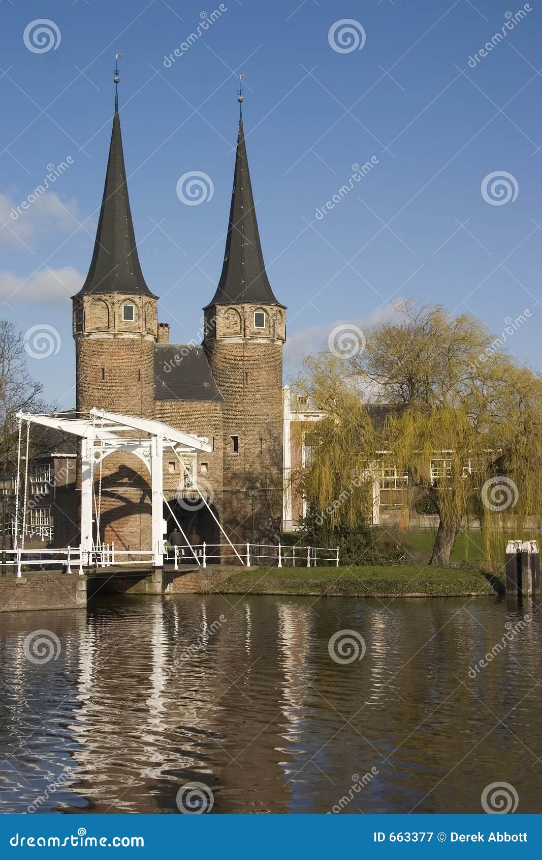 Delft city gate stock image. Image of castle, enforcement - 663377