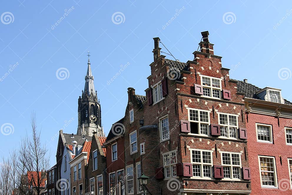 Delft Houses stock photo. Image of gables, travel, windows - 2305532