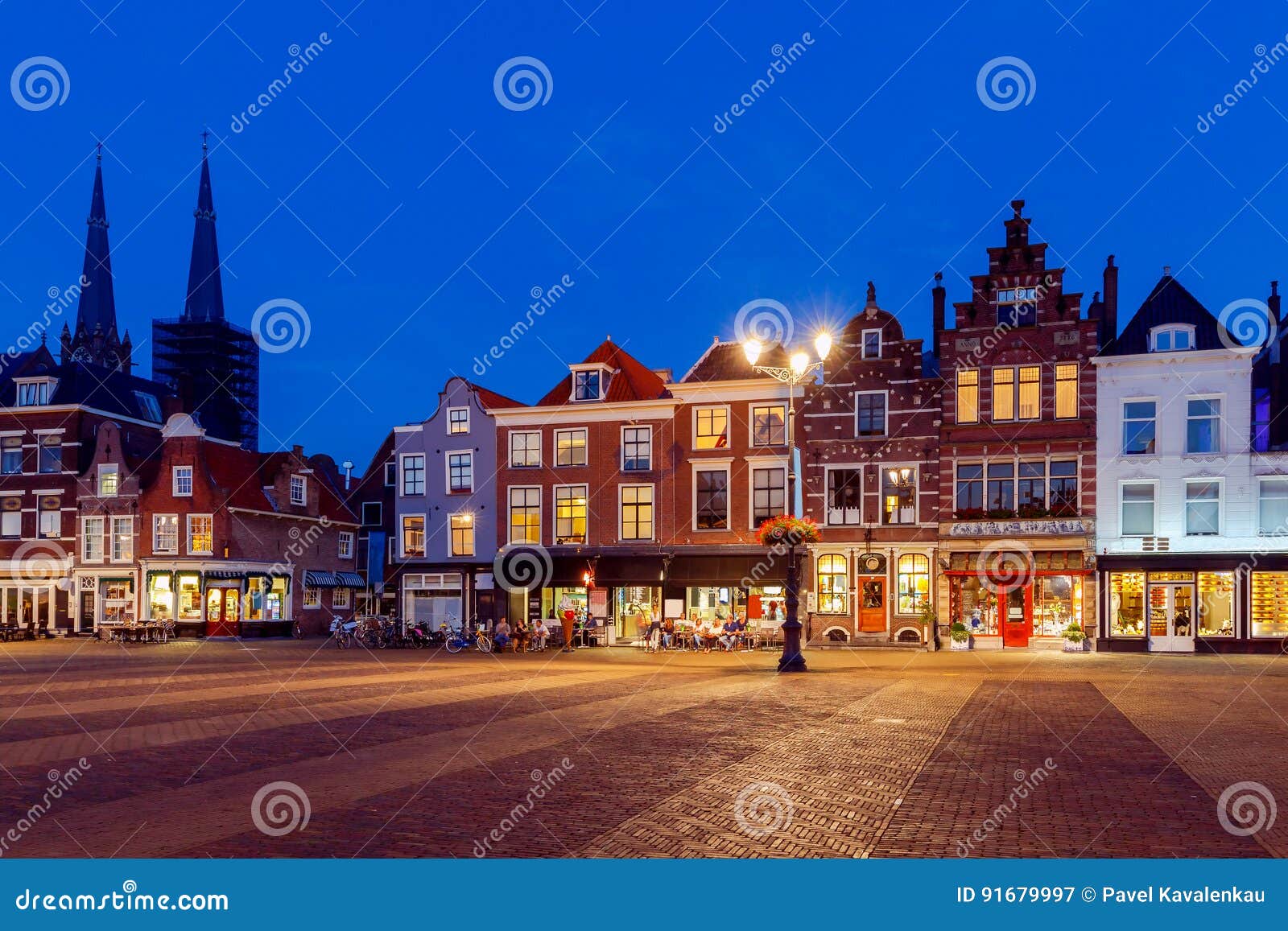 Delft. Market Square. stock image. Image of travel, holland - 91679997