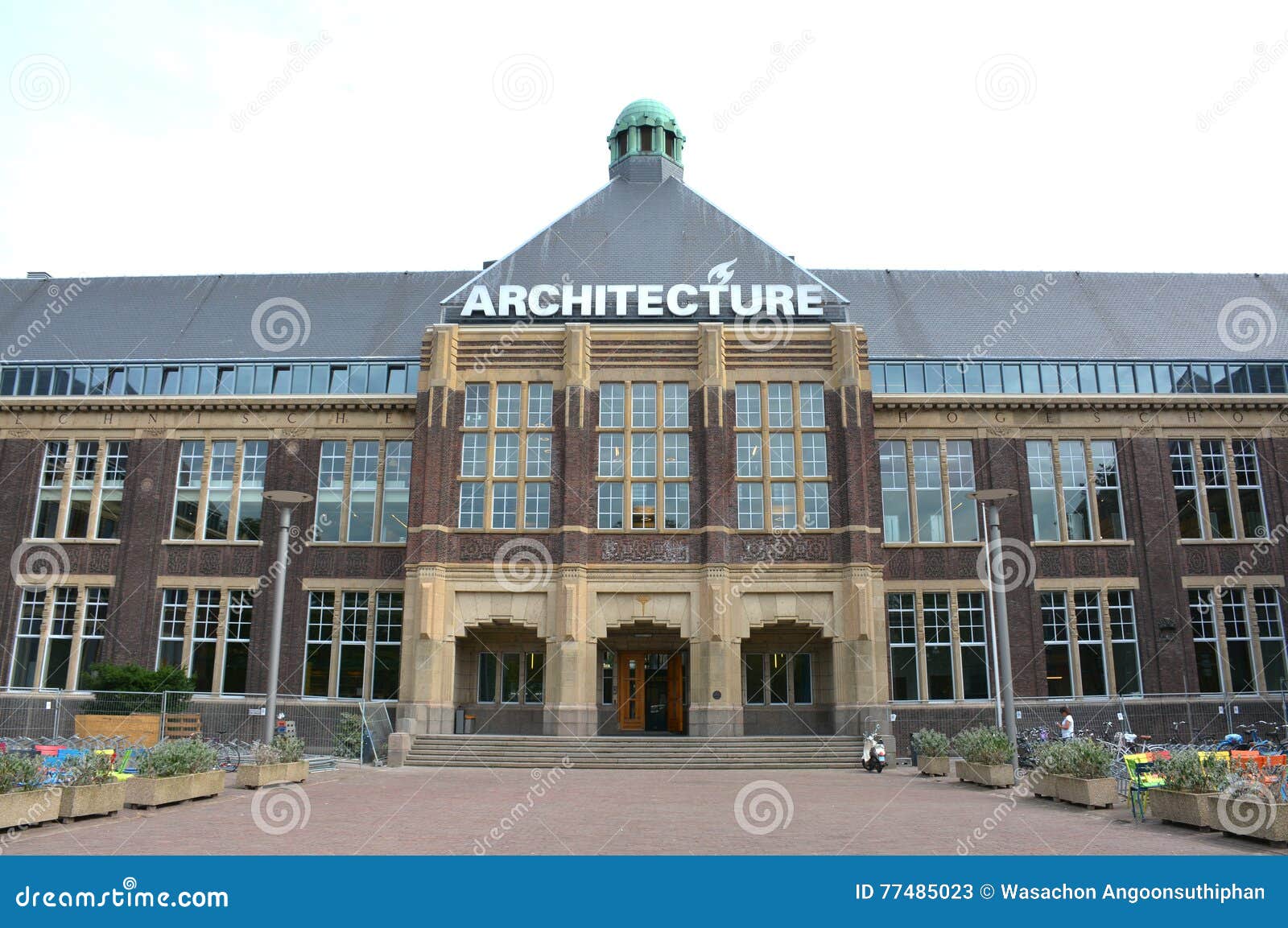 Delft, Netherlands - 11 Aug 2015 : the Faculty of Architecture and the ...
