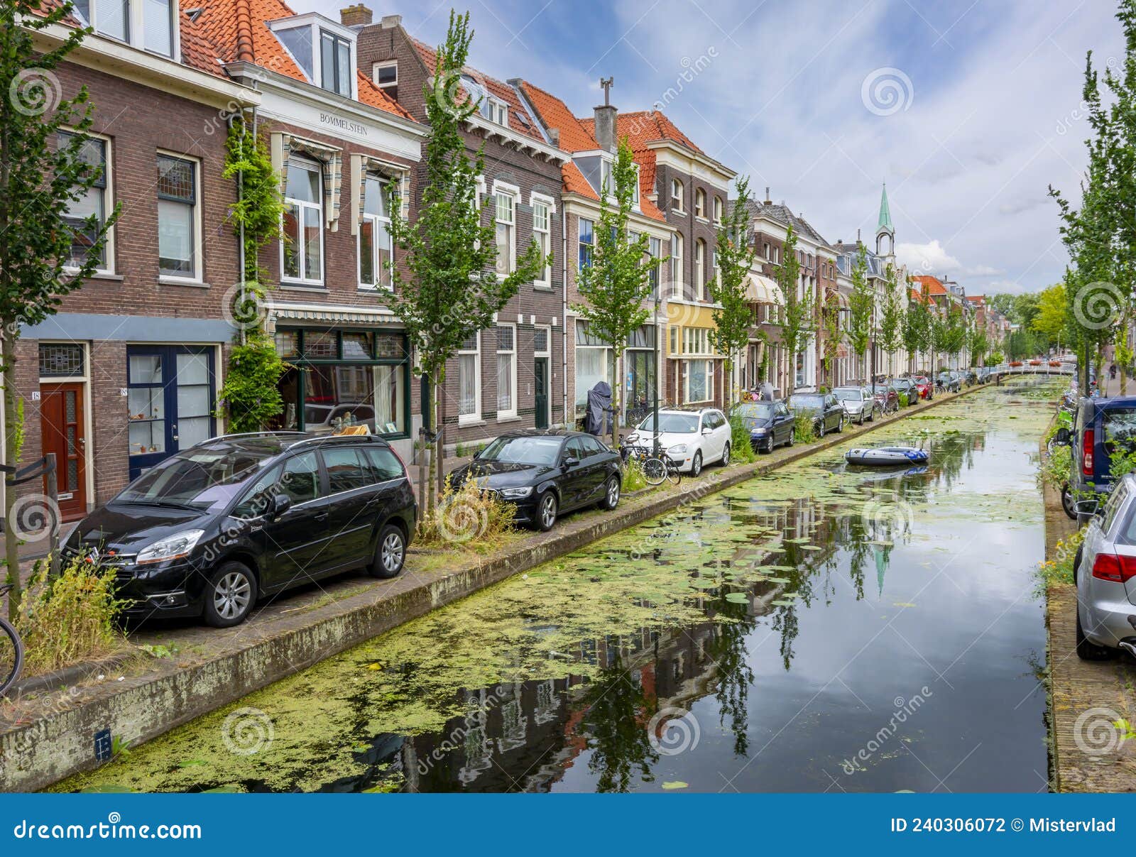 Delft, Netherlands - June 2019: Architecture and Canals of Delft Stock ...