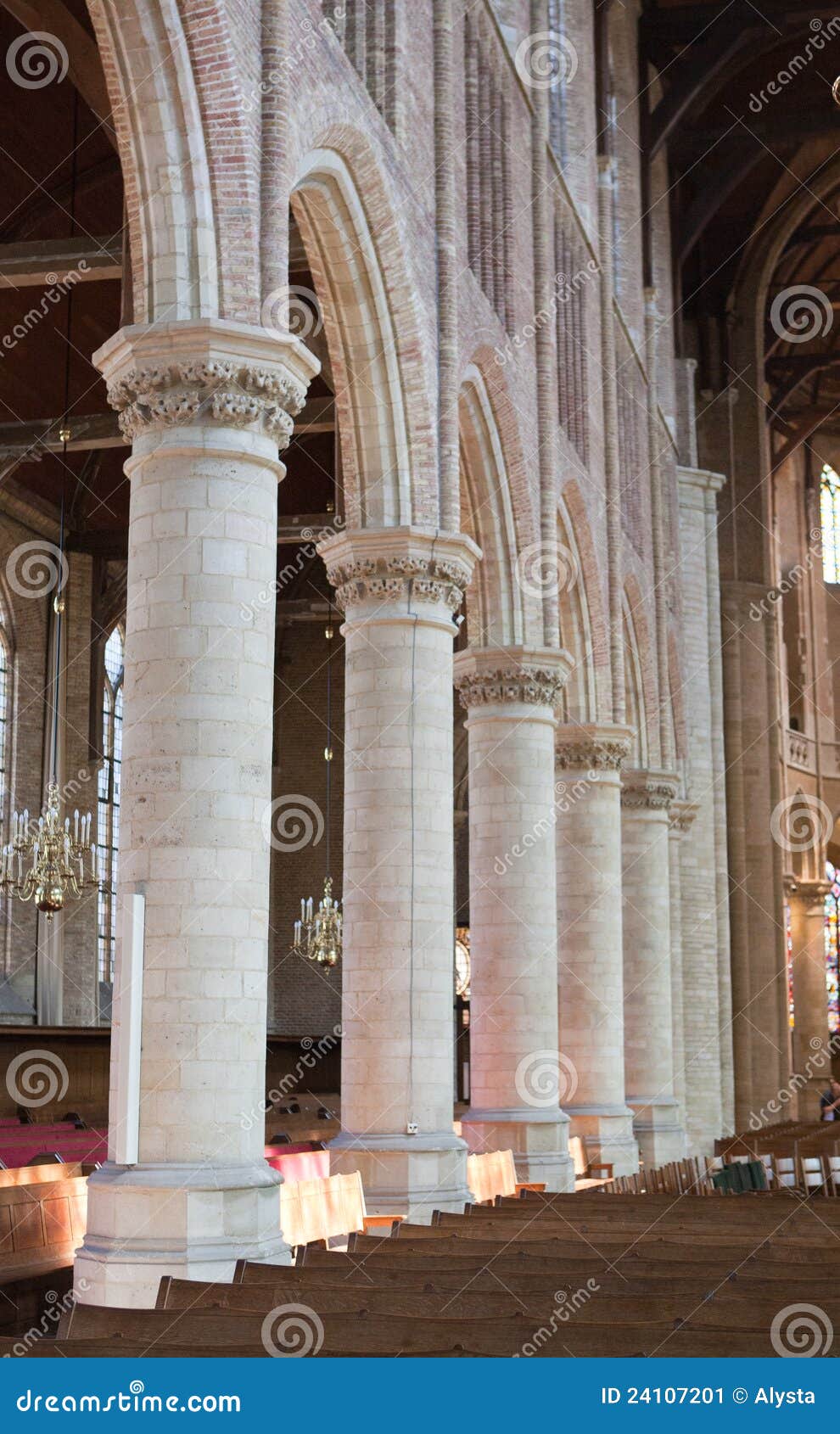 Delft New Church Columns in the Netherlands Stock Image - Image of ...