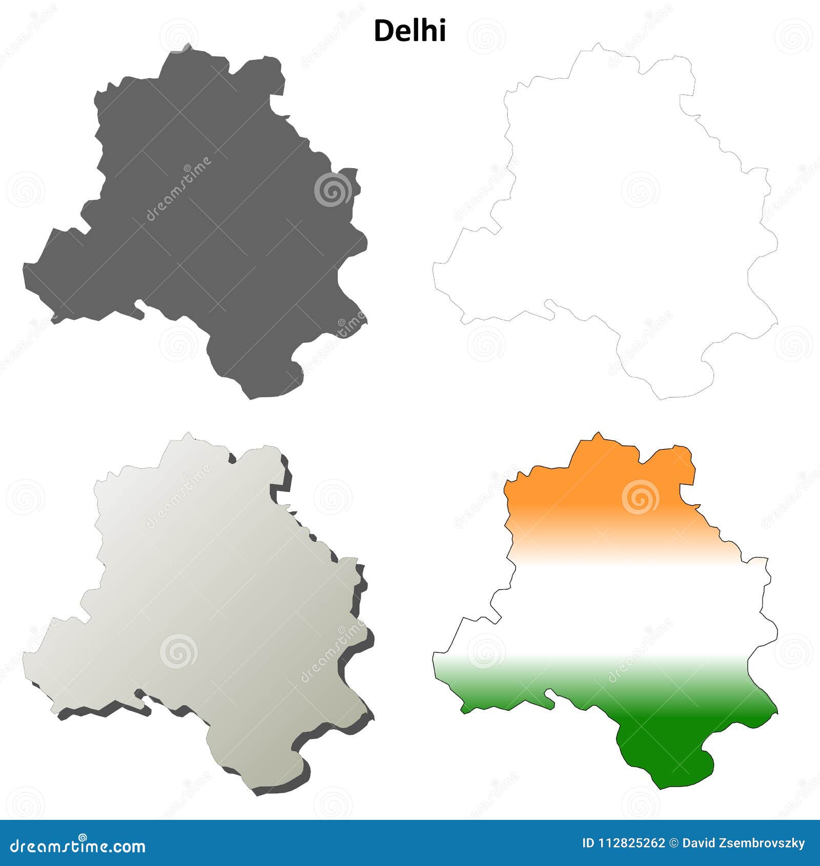Delhi Blank Detailed Outline Map Set Stock Vector - Illustration of ... Delhi Blank Detailed Outline Map Set Stock Vector - Illustration of ...