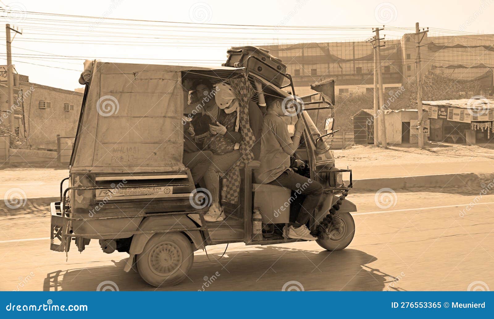 An Auto Rickshaw is a Motorized Version of the Pulled Rickshaw ...