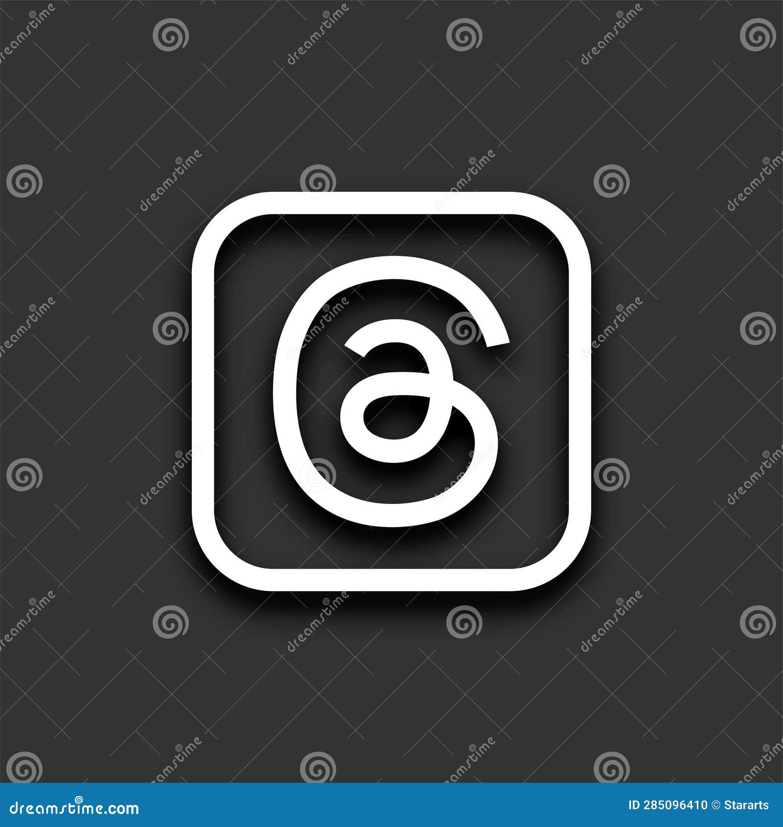 Delhi, INDIA - July 25, 2023: Threads App Logo Icon with Shadow Vector ...