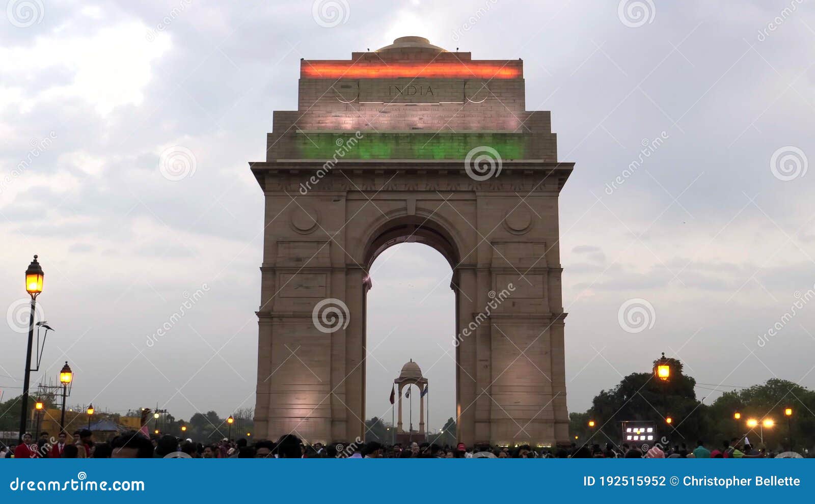 DELHI, INDIA - MARCH 14, 2019: Front View of India Gate with Indian ...