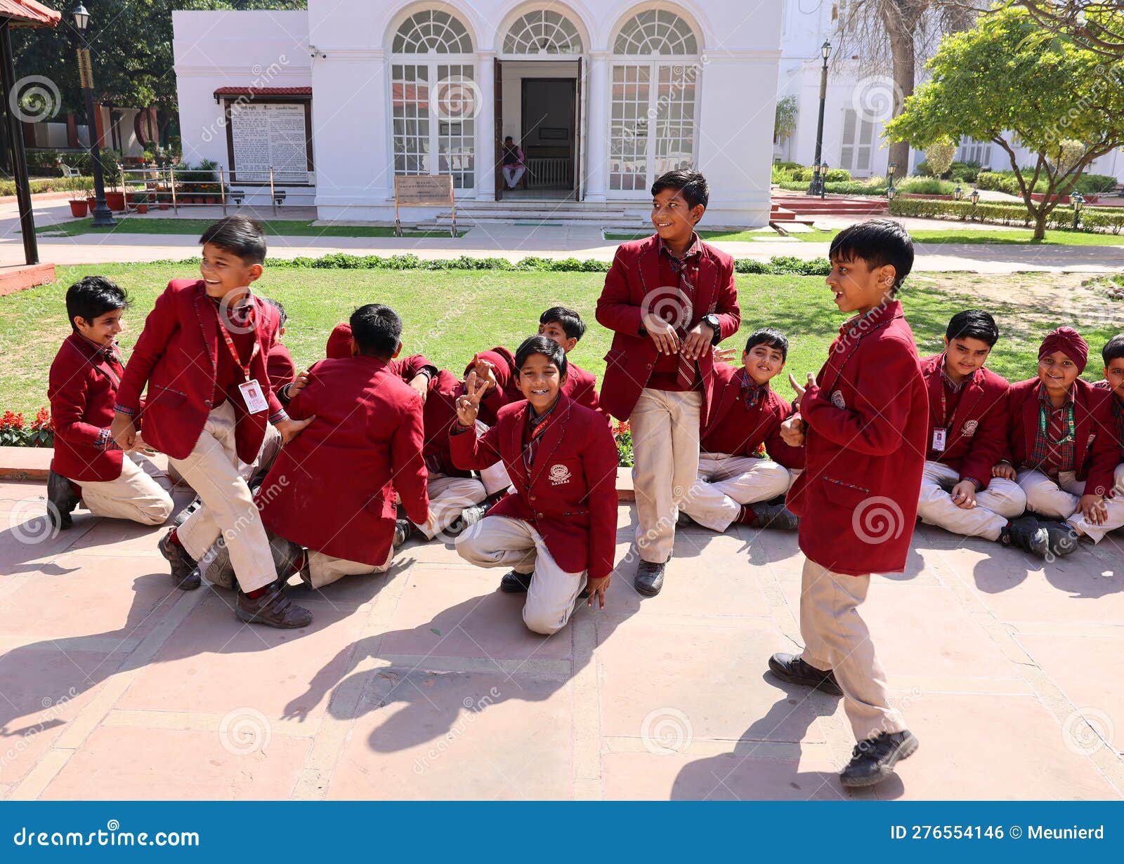 Unidentified Local School Students in Park of the India Gate Editorial ...