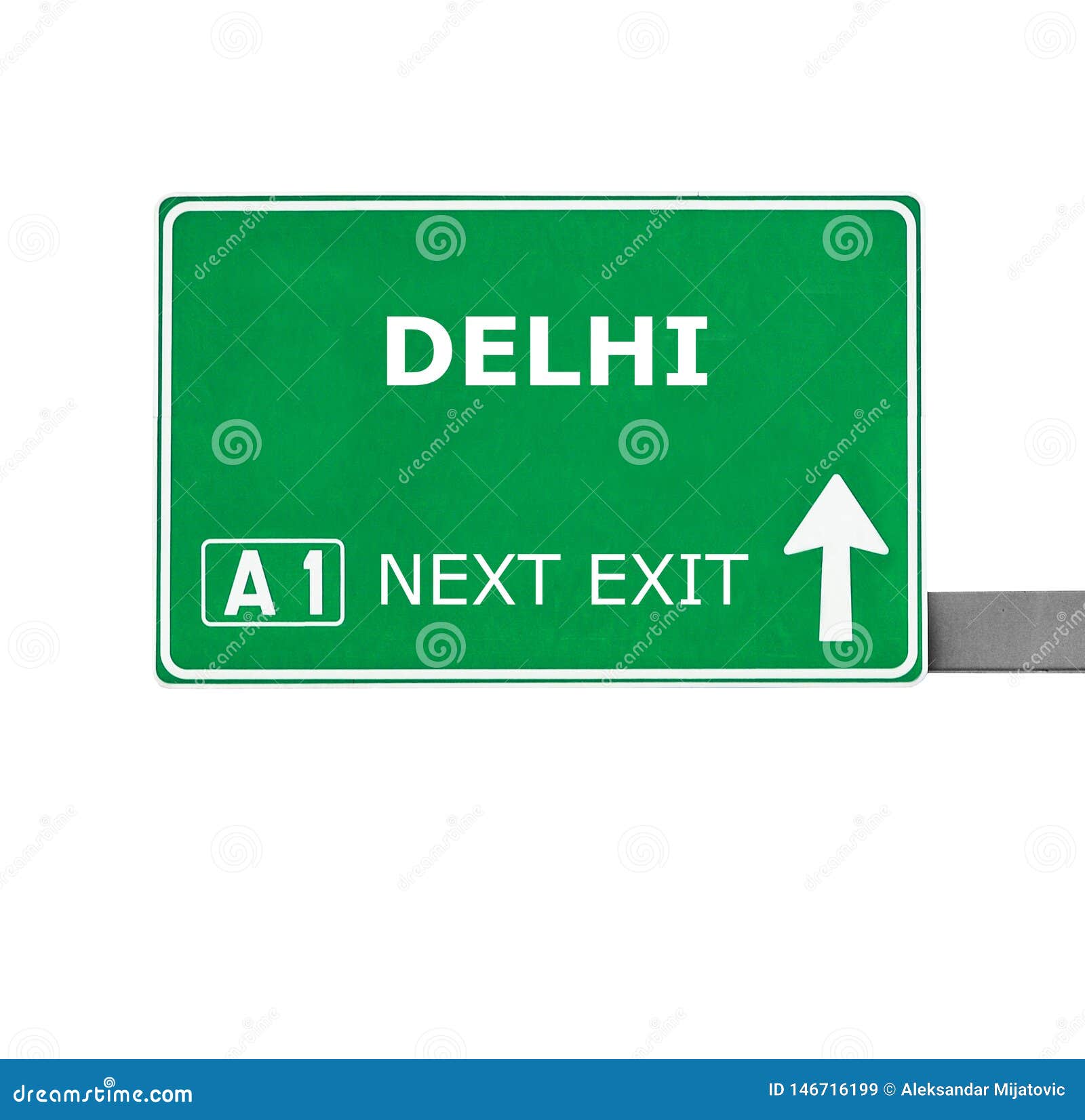 DELHI Road Sign Isolated on White Stock Image - Image of forward ...