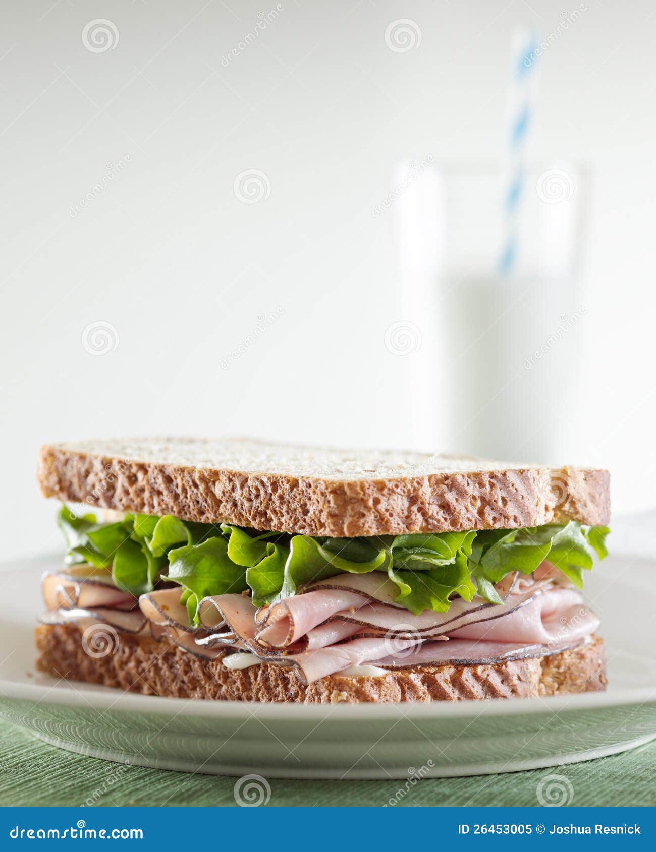 Deli meat sandwich. stock image. Image of bread, cold - 26453005
