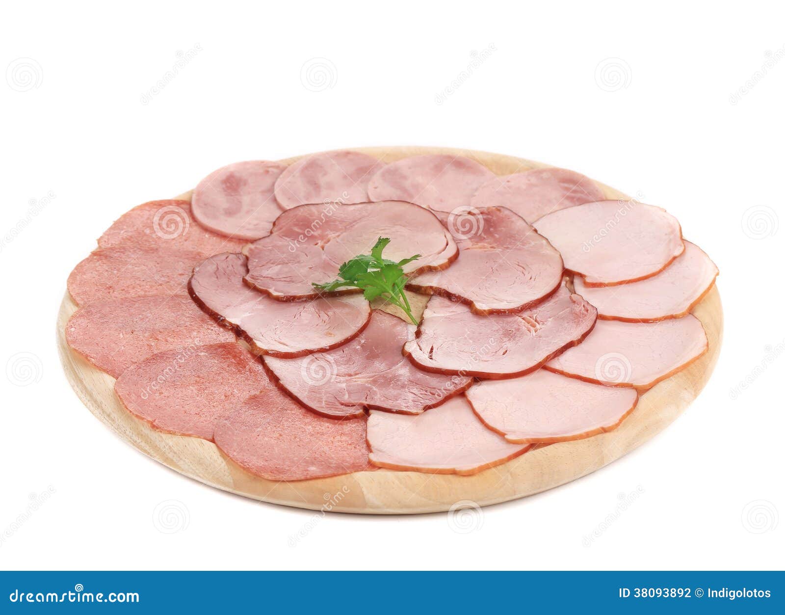 Deli Meat on Wooden Platter. Stock Photo - Image of black, dinner: 38093892