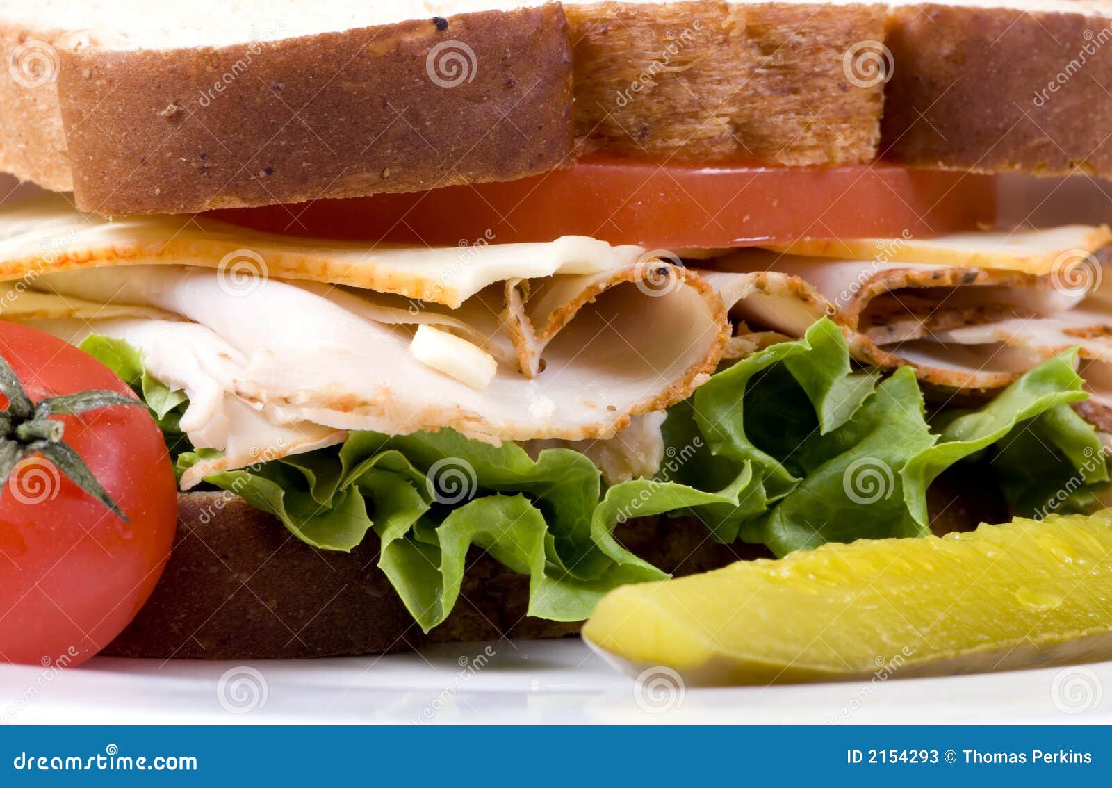 Sub Deli Sandwich Baguette With Salami Side View Isolated Royalty-Free ...