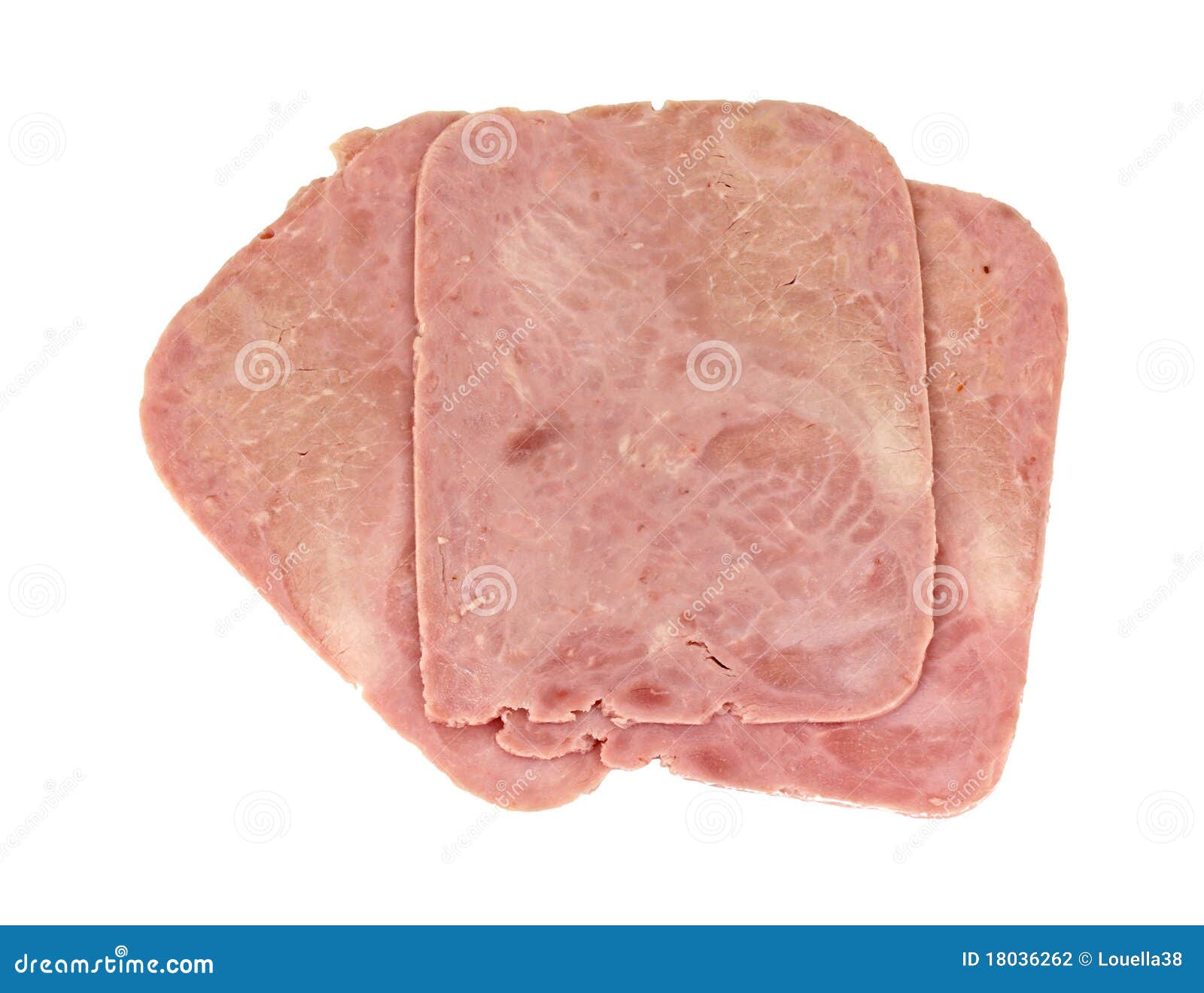 Deli Sliced Ham Overhead View Stock Photo - Image of pork, background ...