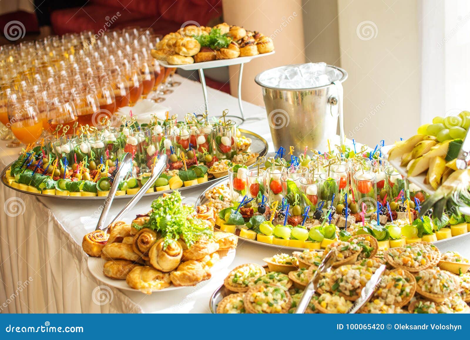 Delicacies and Snacks at a Buffet or Banquet. Catering Stock Photo ...