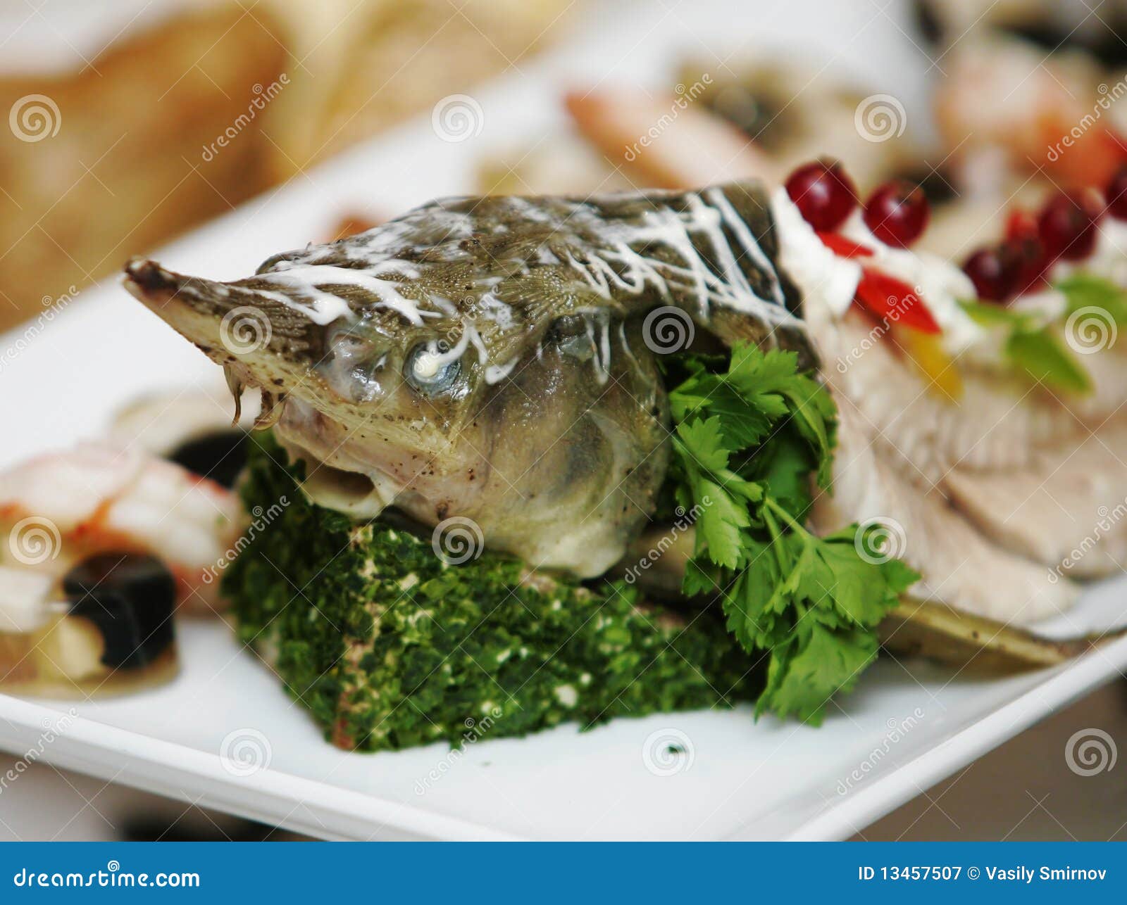 Delicacy from fish stock image. Image of meal, whitefish - 13457507