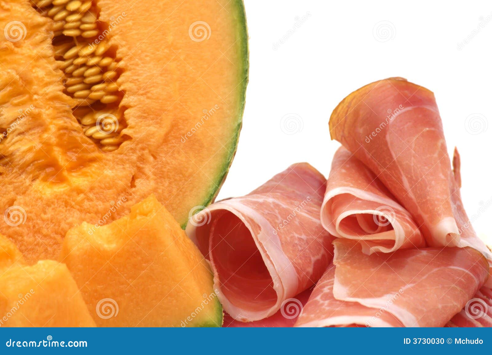 Delicacy -melon and meat stock photo. Image of delicacies - 3730030